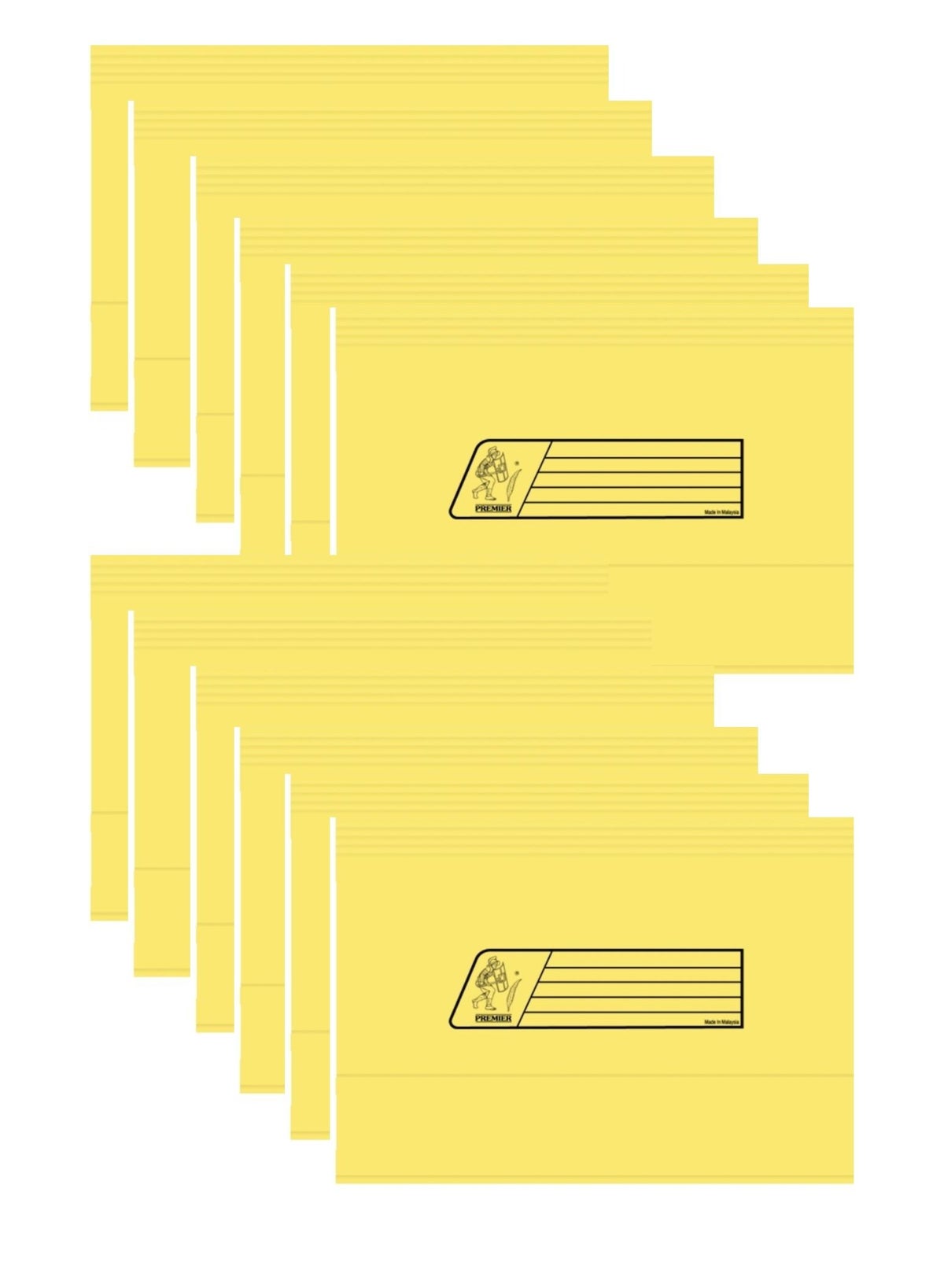 Premier 12-Piece Square Cut File Folder Yellow | Best Price UAE | Dubai ...
