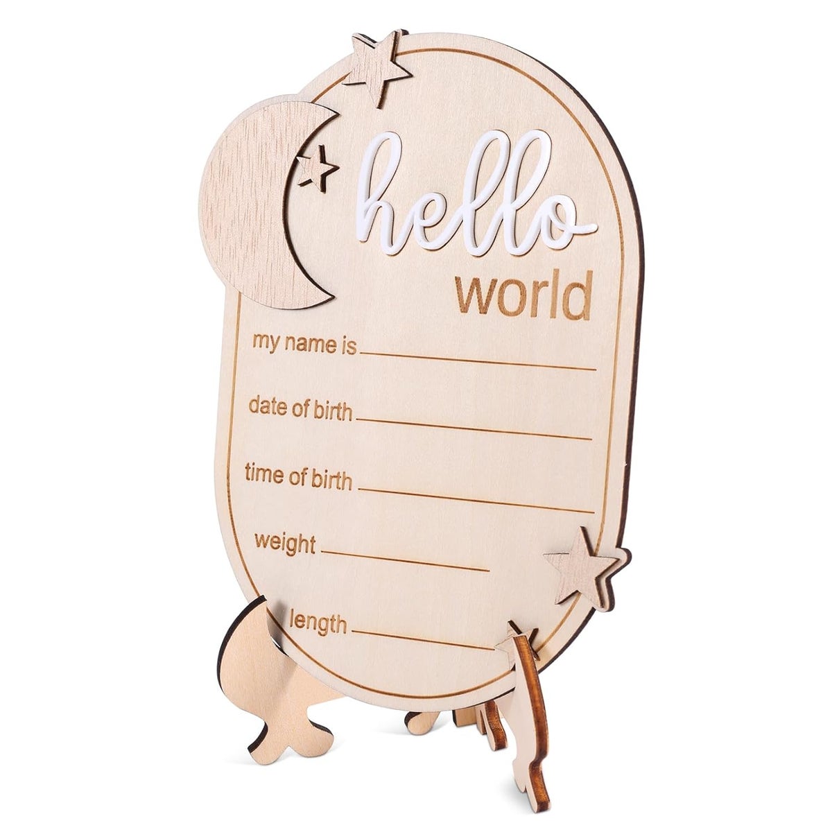 Gosknor Baby Announcement Sign 591x433 Inch Wooden Newborn Announcement ...
