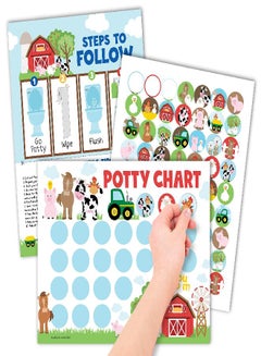Hadley Designs Farm Animals Sticker Chart for Kids Potty Training Chart ...