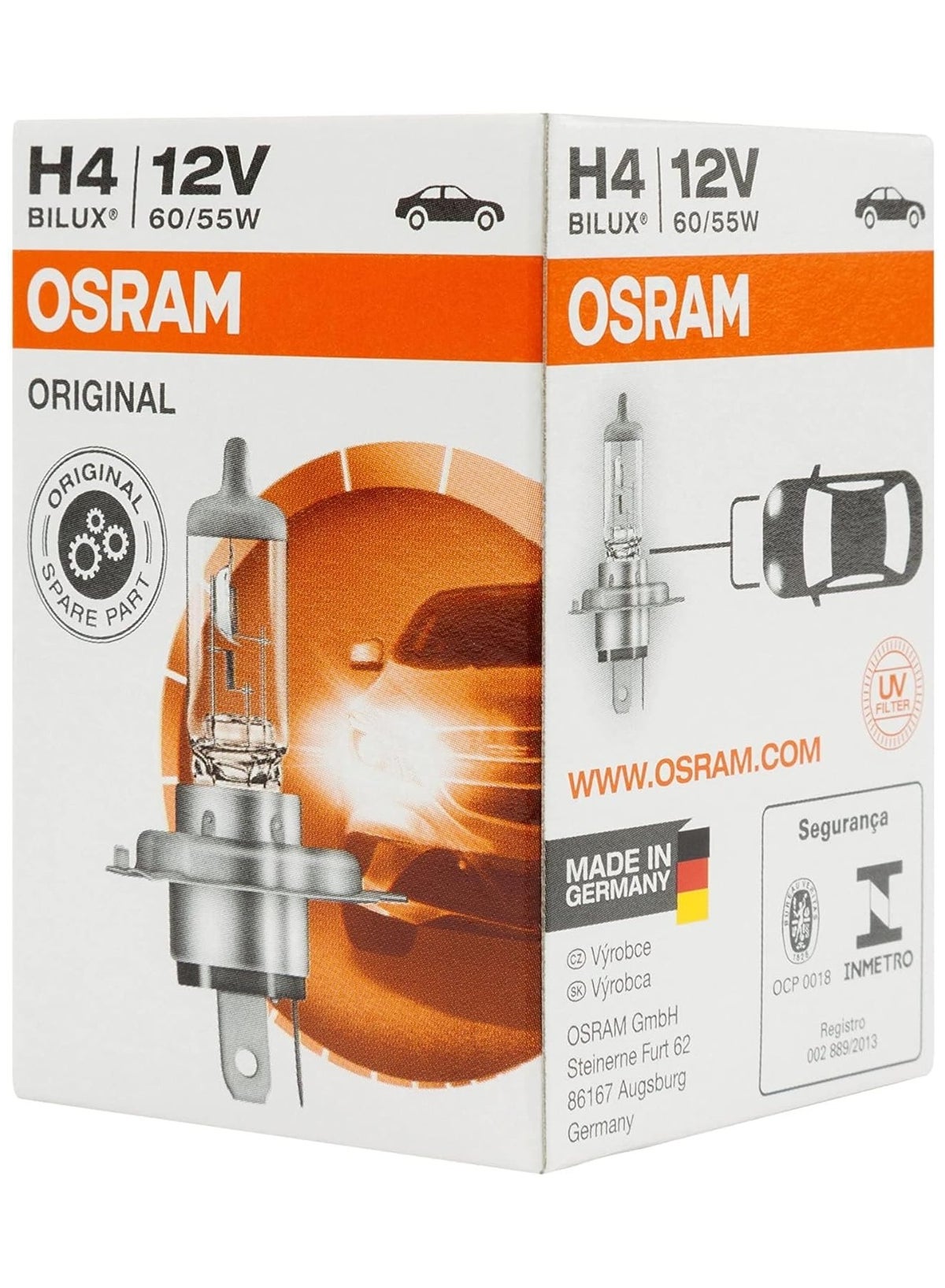 Osram OSRAM ORIGINAL H4, halogen-headlamp bulb, 64193, 12V, folding ...