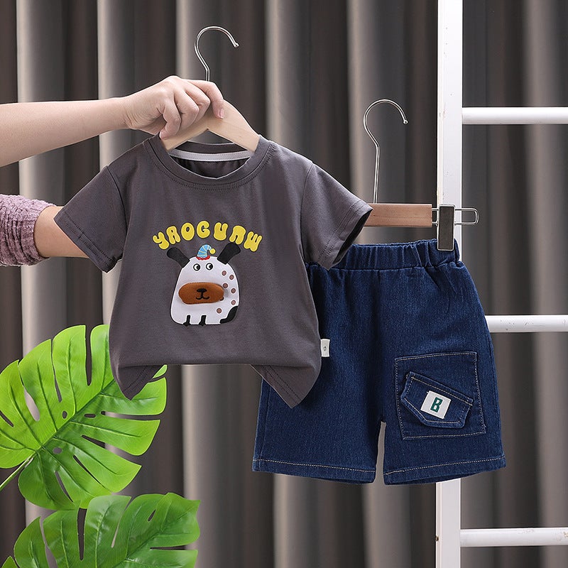 Generic Boys' Summer Suit, Fashionable Children'S Short-Sleeved Two ...