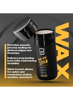 L3 Level 3 Hair Wax Stick 2.7 Oz - Hair Smoothing Stick With Coconut ...