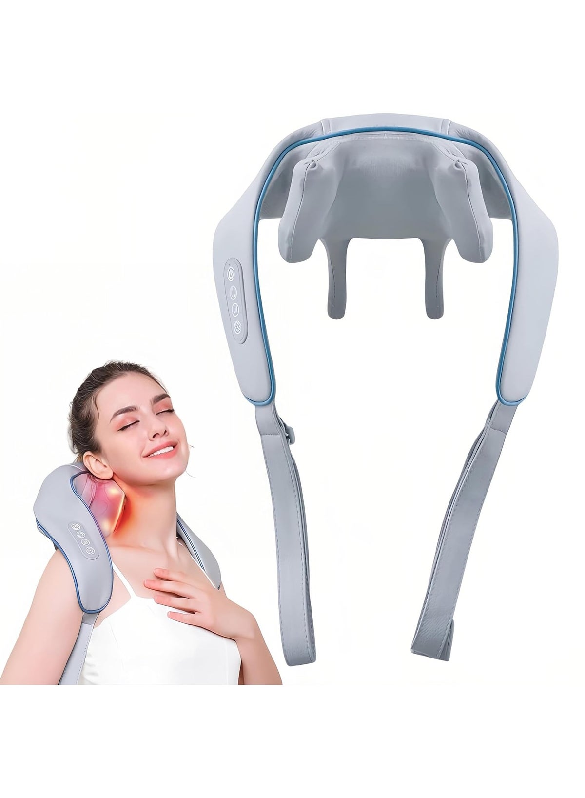N3 Mini Neck Massager, Shiatsu Back Neck Massager with Heat, Electric ...
