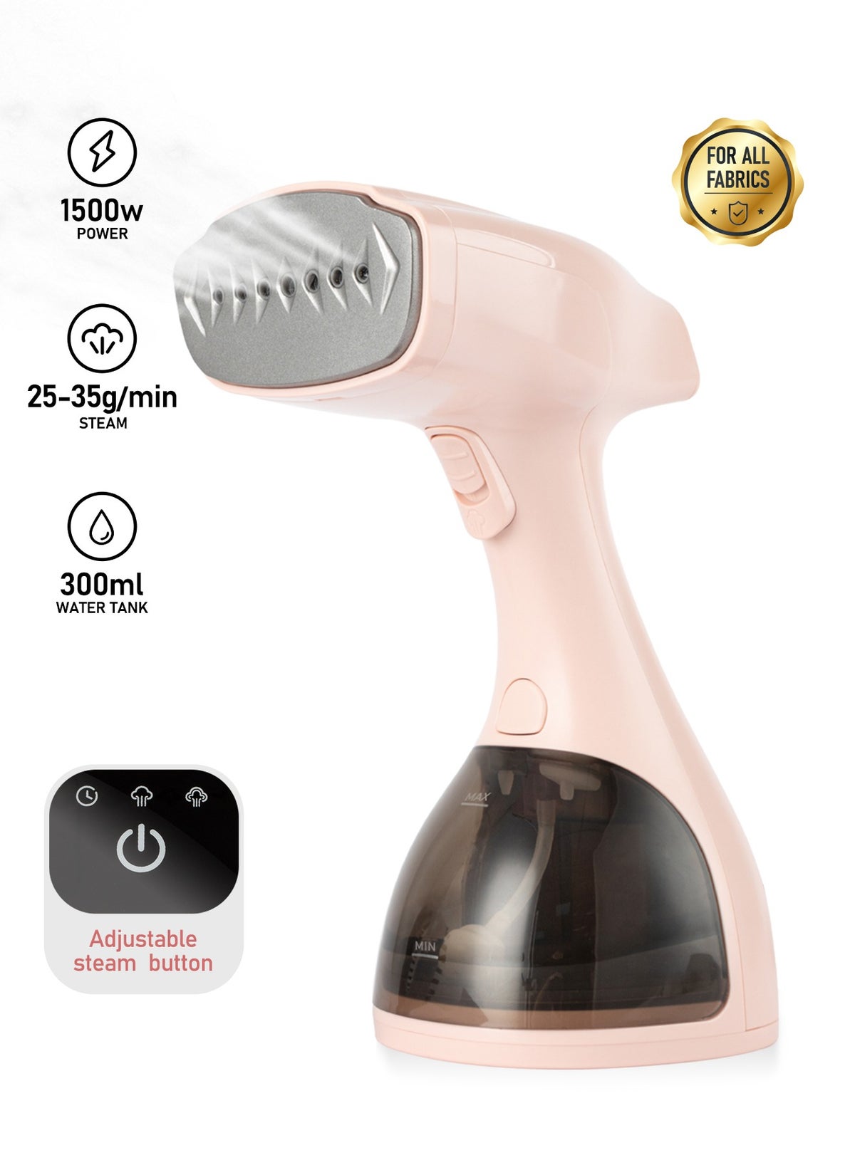 DOSCHER 1500W Handheld Garment Steamer for Clothes – Portable Steam ...