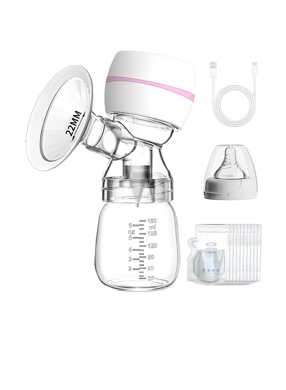 Generic Portable Electric Breast Pump, Silent Single Breast Pump. 10 ...