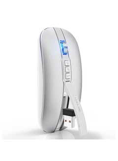 FMOUSE M113 Mouse 2.4G Wireless BT5.1 Slim Rechargeable Slience Mouse ...