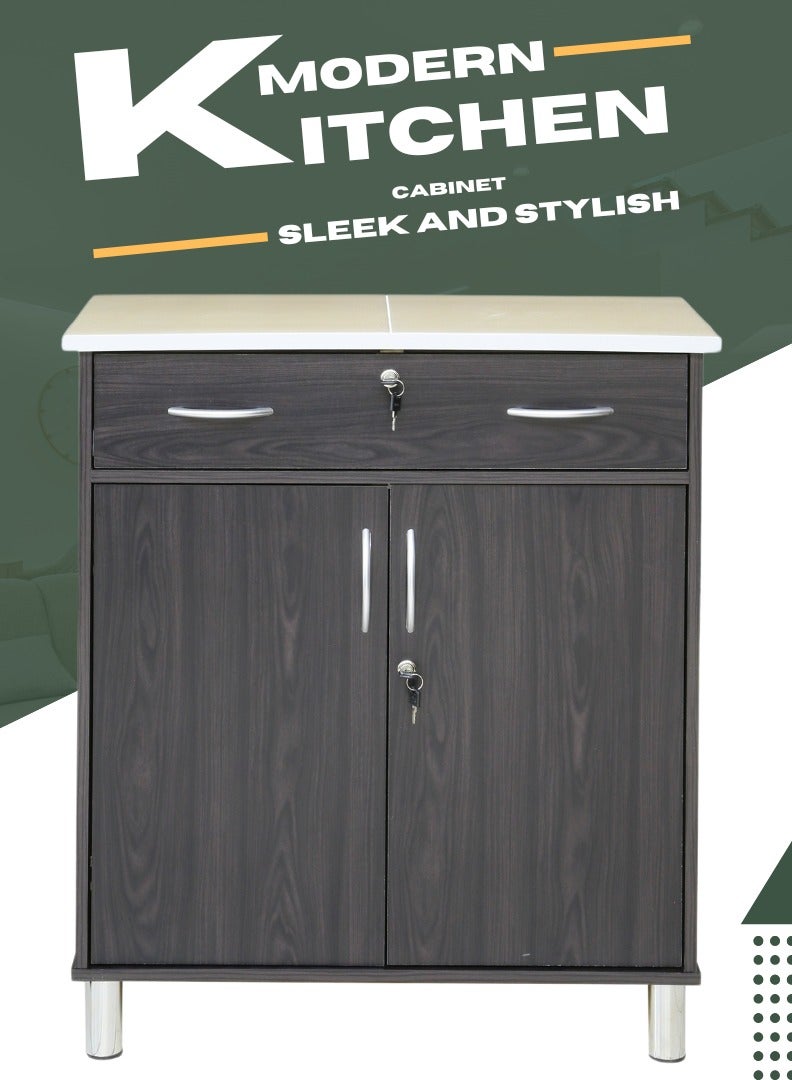 AFT Arfan Stylish 2-Door Kitchen Cabinet with Elegant (Ceramic top ...