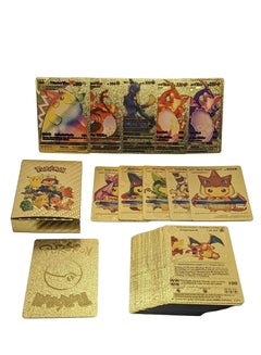 تسوق Pokemon و55 Pcs Gold Pokemon Cards Golden Foil Set Including Vmax ...