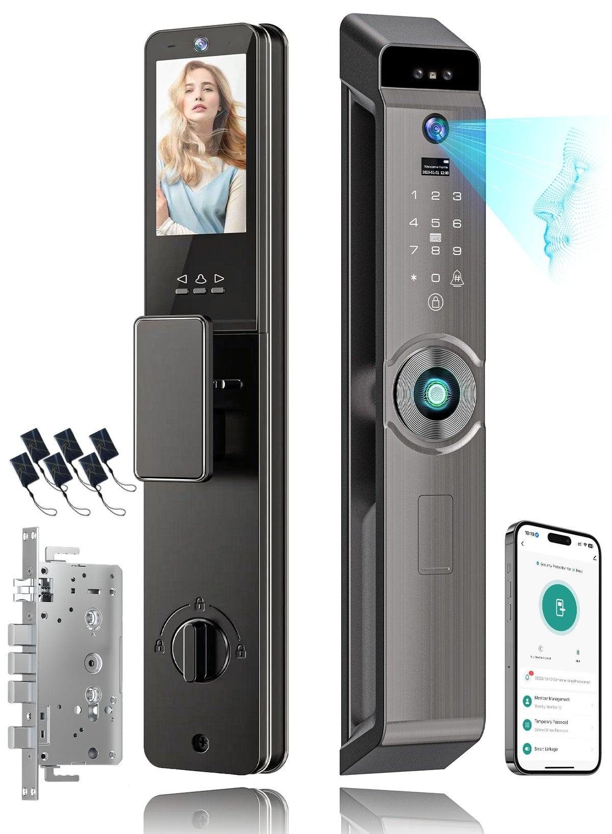 تسوق ALINK وSmart Lock with Camera, Palm Print Recognition Lock, WiFi ...