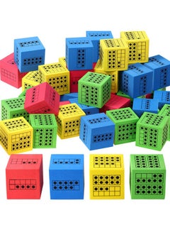 Hanaive 40 Pcs Ten Frame Dice Large Foam Dice For Classroom Math ...