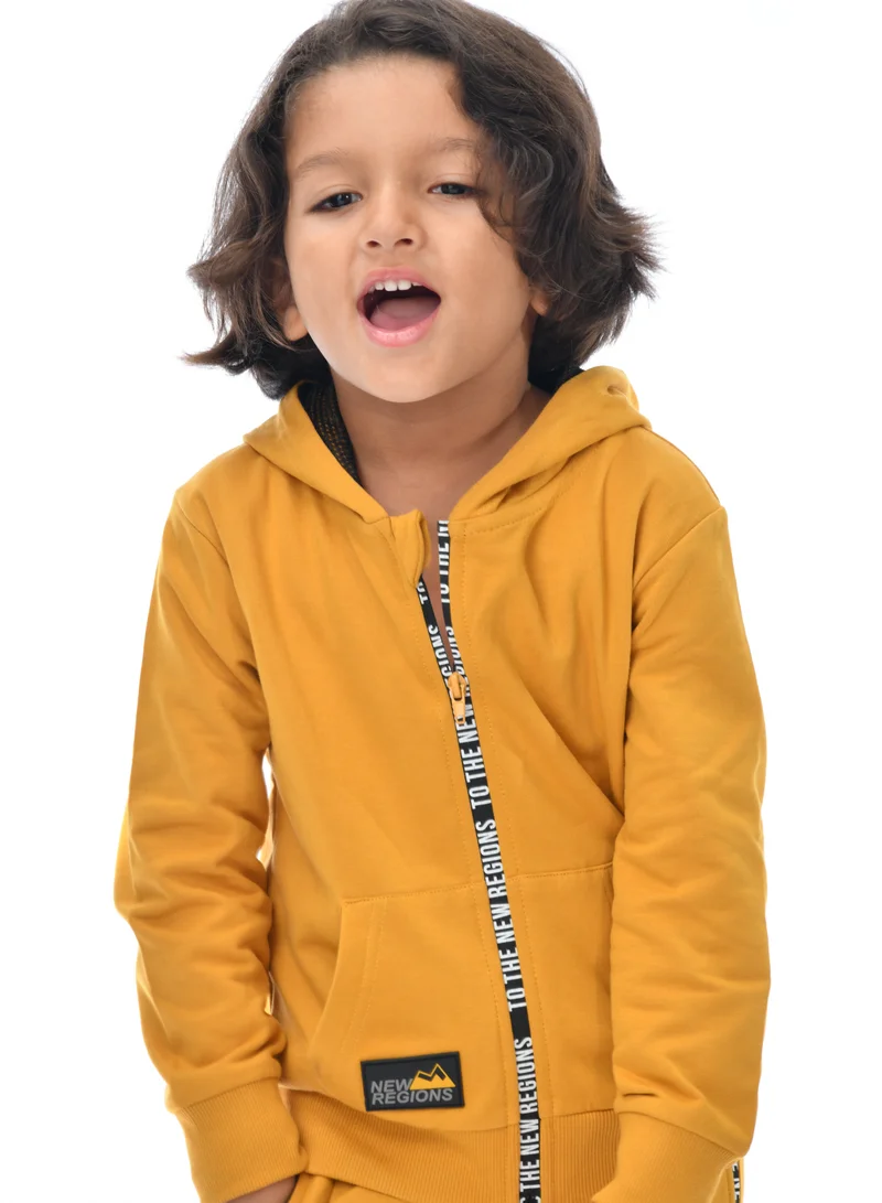 victor and jane Boys' 2-Piece Fullzipper Hoodie and Jogger Set (2 -8 yrs) Mustard for Men | Best ...