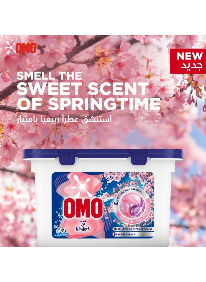 Buy Omo Comfort 3In1 Laundry Capsules Cherry Blossom Freshness Online ...