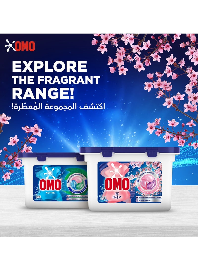Buy Omo Comfort 3In1 Laundry Capsules Cherry Blossom Freshness Online ...