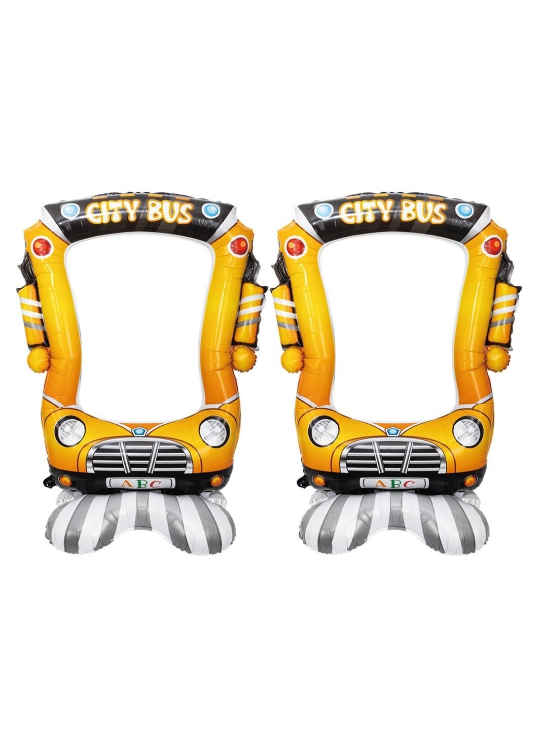 Generic 50 inch City Bus Photo Frame Pedestal Foil Balloon, Back to ...