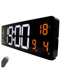 Generic Digital Wall Clock with Temperature Display Large Luminous LED ...