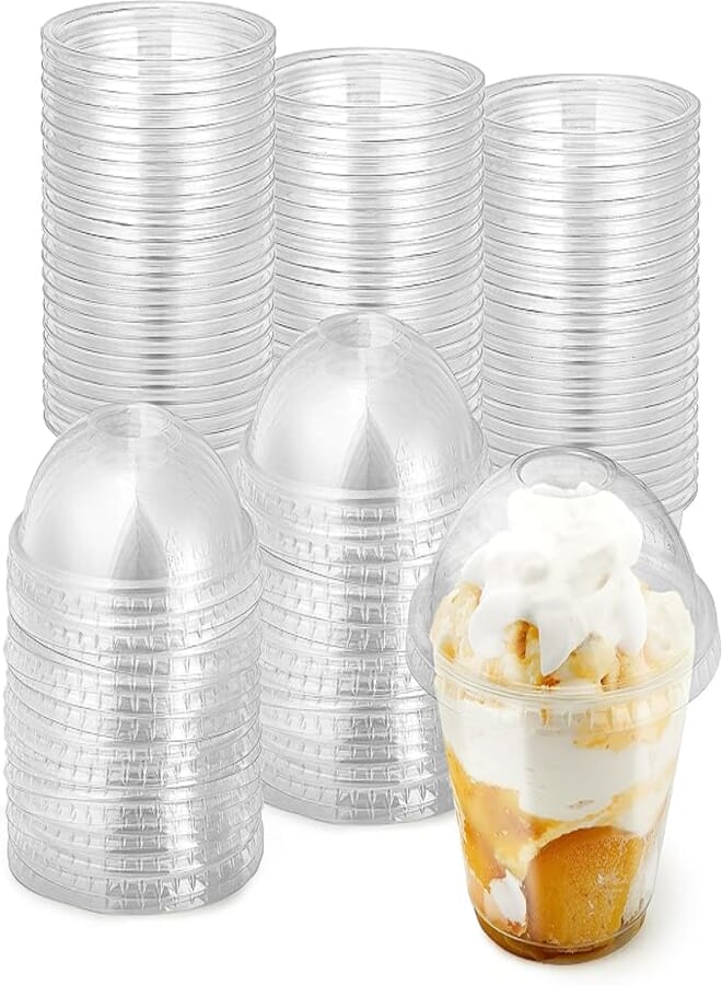 تسوق Generic و9 oz Clear Plastic Dessert Cups with Lids (Set of 50 ...