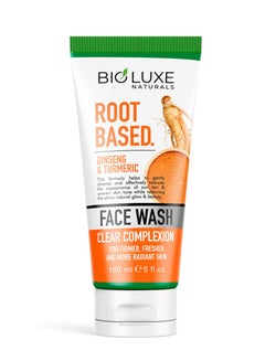 BIOLUXE Bioluxe Naturals Root Based Face Wash 150ml, Ginseng & Turmeric ...