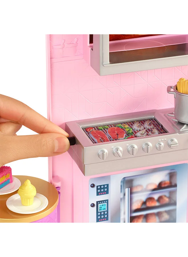 Barbie Cook ‘N Grill Restaurant Playset With 30+ Pieces & 6 Play Areas ...