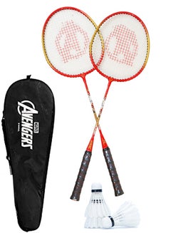 AVENGERS High Quality Badminton Racket Set of 2 Pcs and 3 Shuttle with ...
