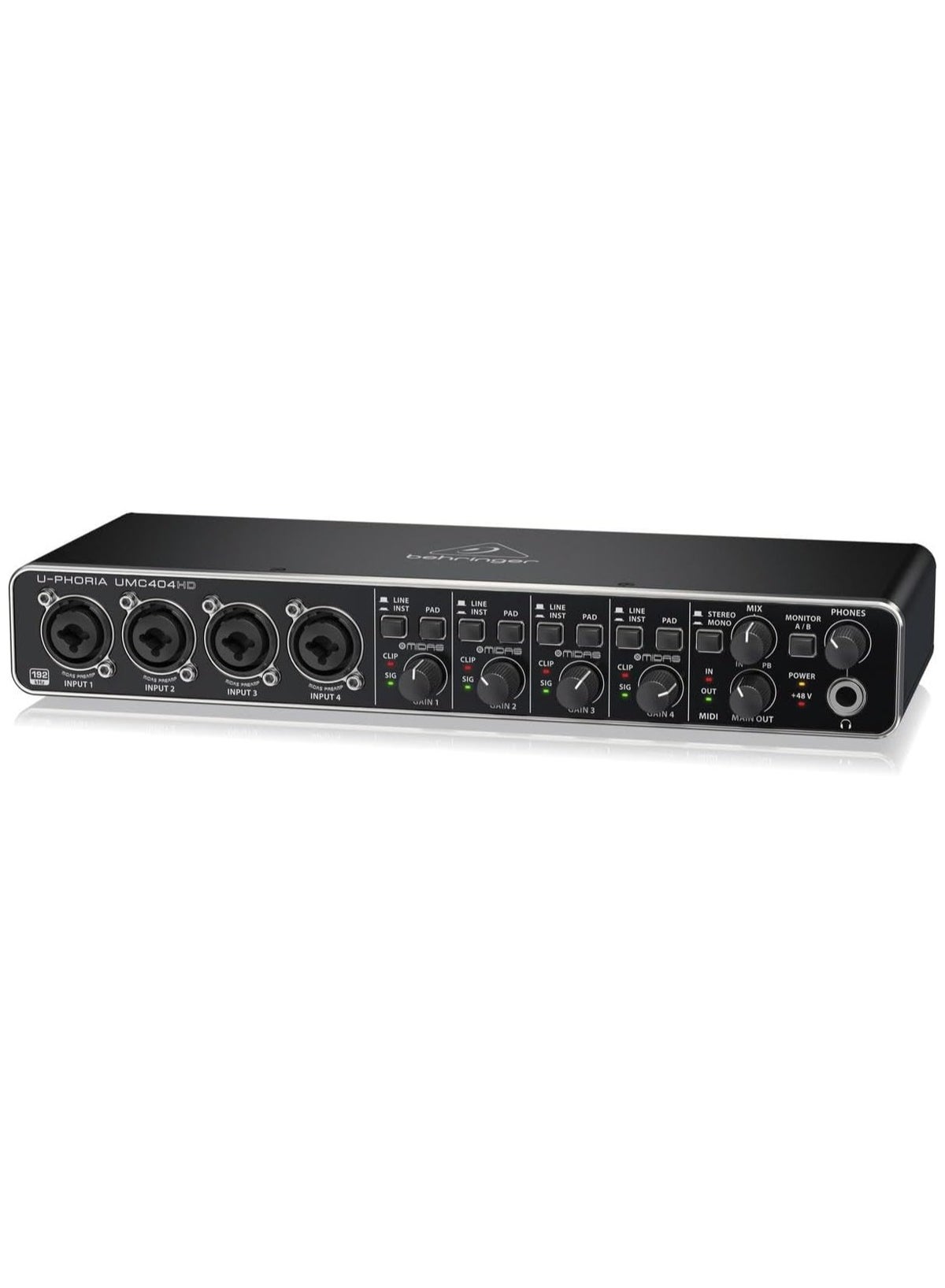 behringer Behringer U-PHORIA UMC404HD Audiophile 4x4, 24-Bit/192 kHz ...