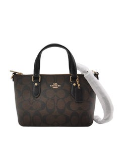 coachoutlet Coach Gallery Mini Leather Double C Flower Zipper Insert Bag Crossbody Bag Shoulder ...