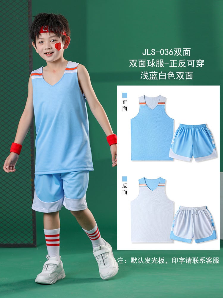 Generic Children'S Double-Sided Basketball Uniform Set Primary School ...