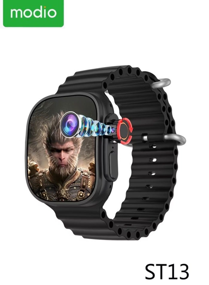 modio Modio ST13 Smart Watch With 2.2 Inch Full Screen Display Sim Card Slot and 3 Pair Straps ...