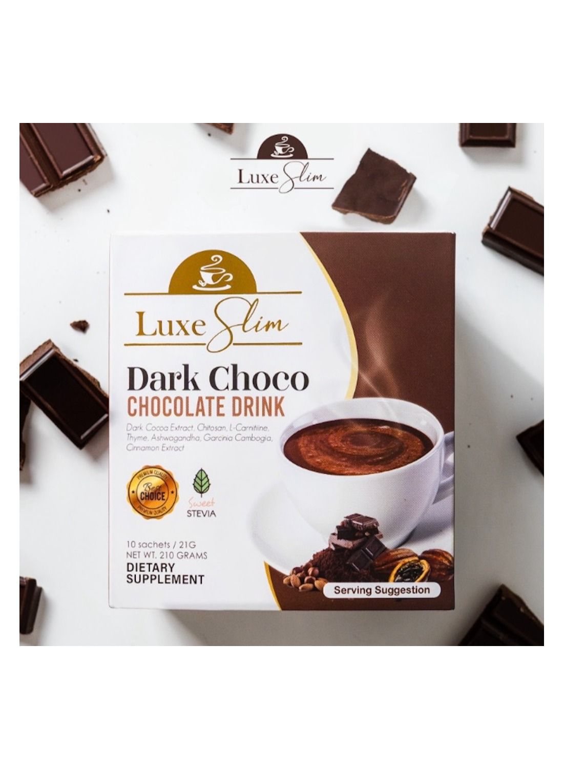 Luxe Slim Dark Choco Chocolate Drink | Best Price UAE | Dubai, Abu Dhabi