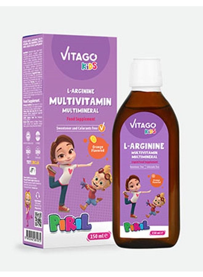 VITAGO Kids L-Arginine Growth Syrup to Increase Height and Multivitamin ...