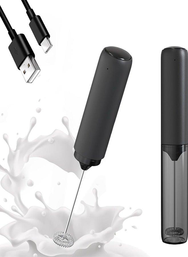 Generic Rechargeable Milk Frother With Cover, Electric Drink Mixer ...