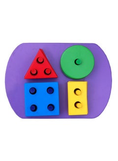 The Kiddy Depot The Kiddy Depot - Wooden Educational Geometric Sorting Board for Kids 10 pcs ...