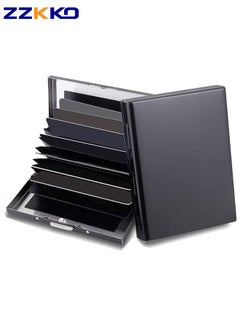 ZZKKO Black Stainless Steel Men's Card Holder 10 Card Slots Rfid ...