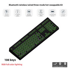 Generic Customizable Mechanical Keyboard with RGB Screen108 key black ...