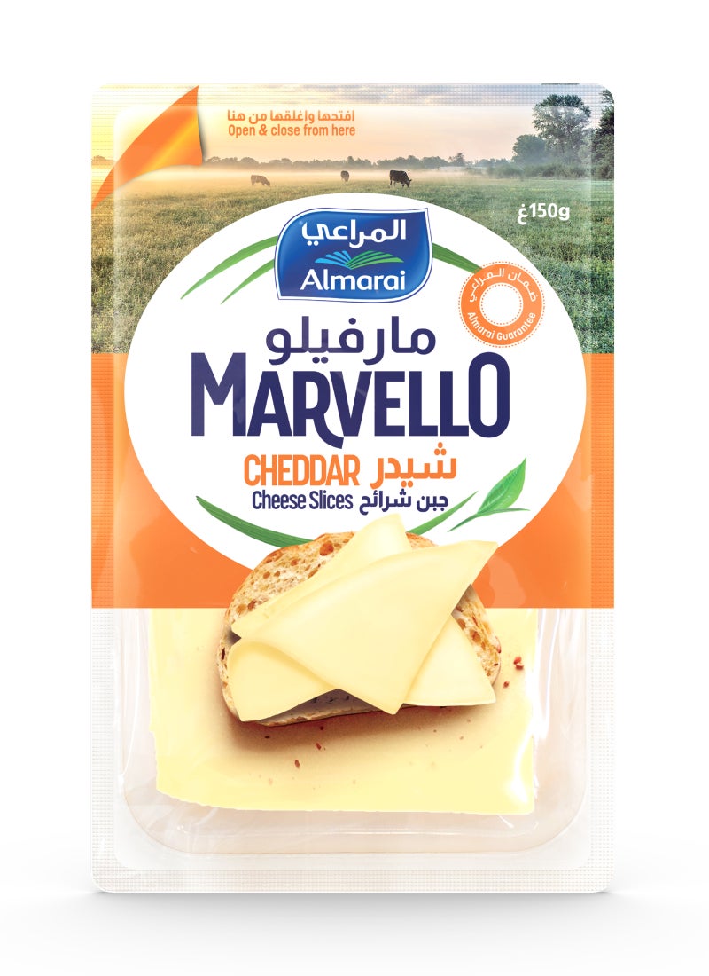 Buy Almarai Marvello Natural Cheese Slices Cheddar Online | 15 Minutes ...