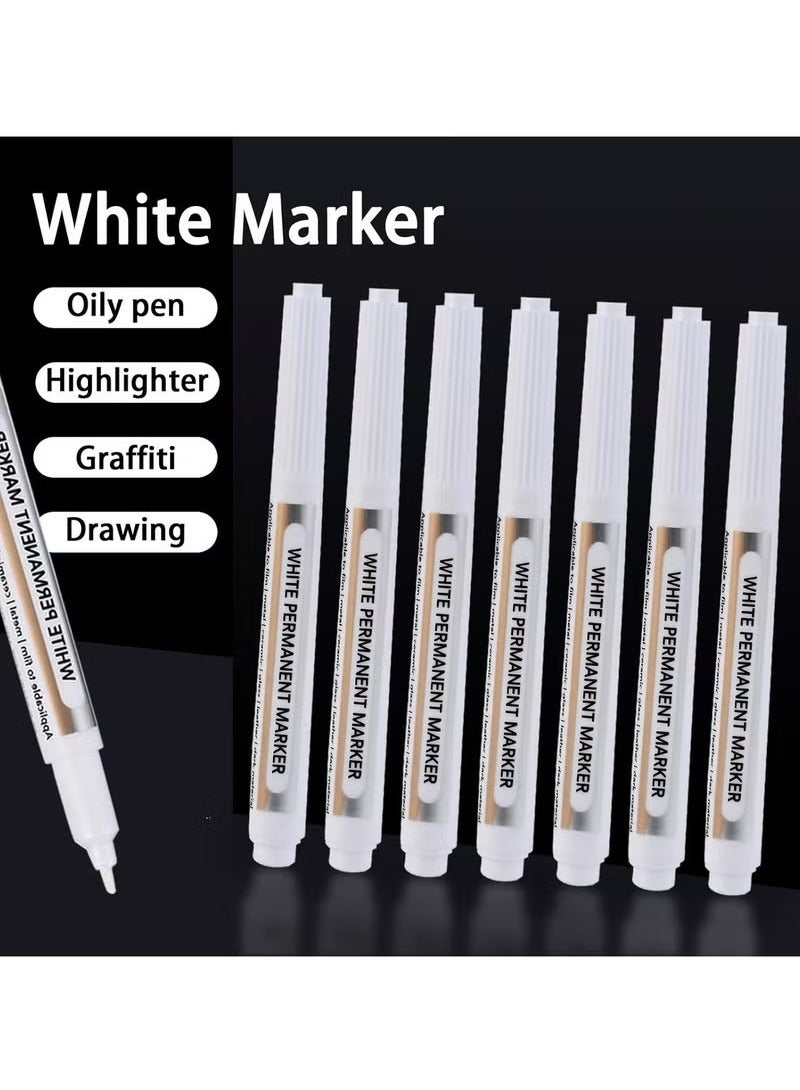 Chillspace 10 Pack White Marker, Waterproof White Acrylic Markers ...