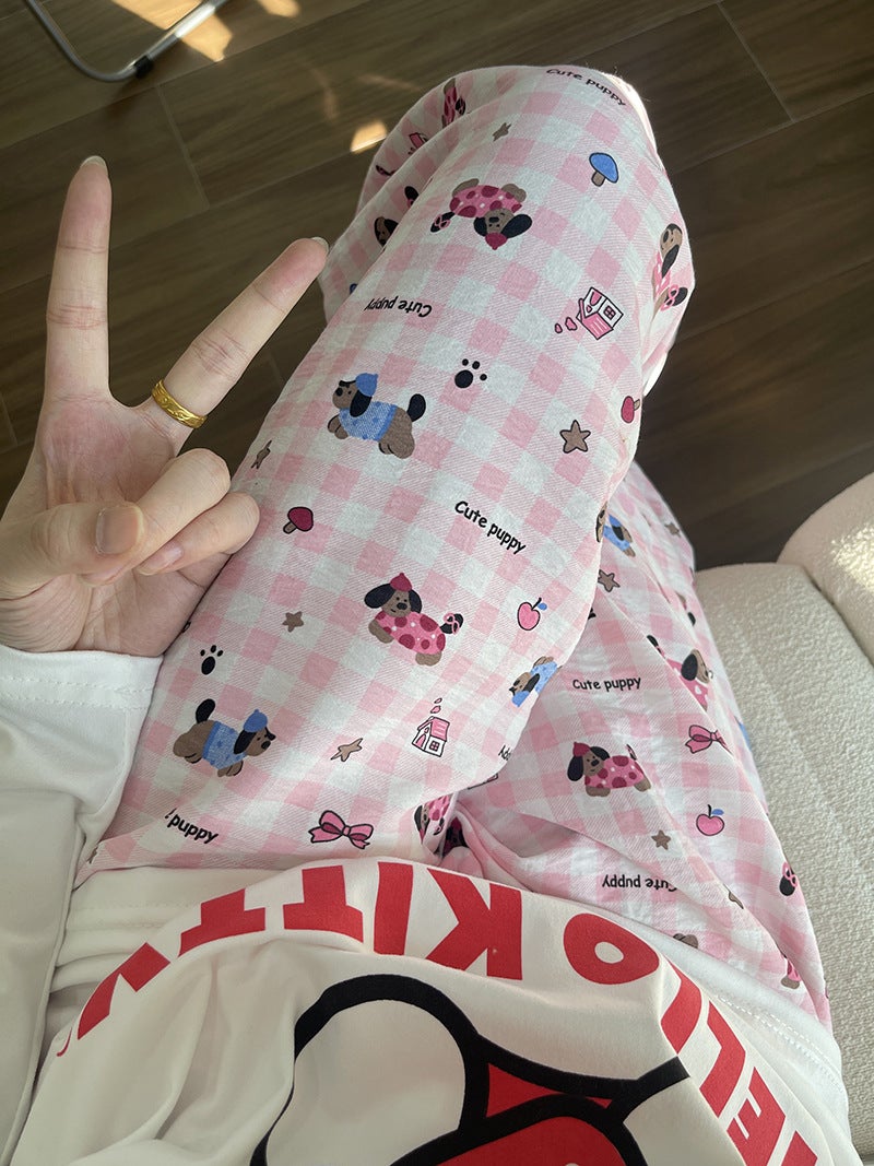 Generic Cute Dog Printed Pajama Pants Women'S Summer Style Home Pants ...
