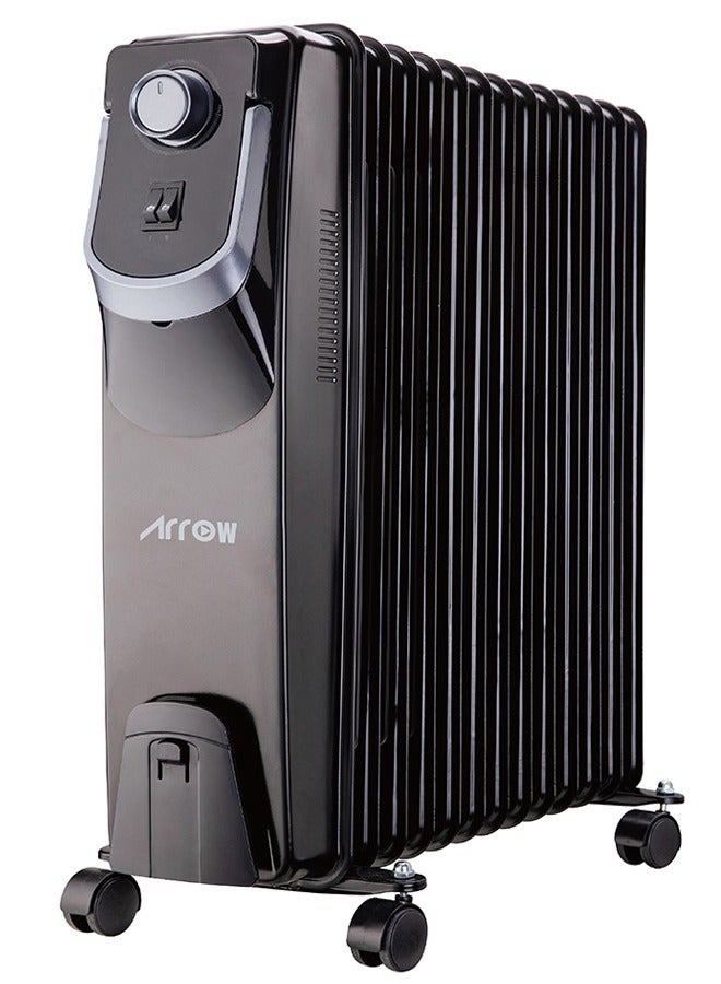 Arrow Electric Oil Heater, 11 Fins | 3 Heat Settings, 2500W ...