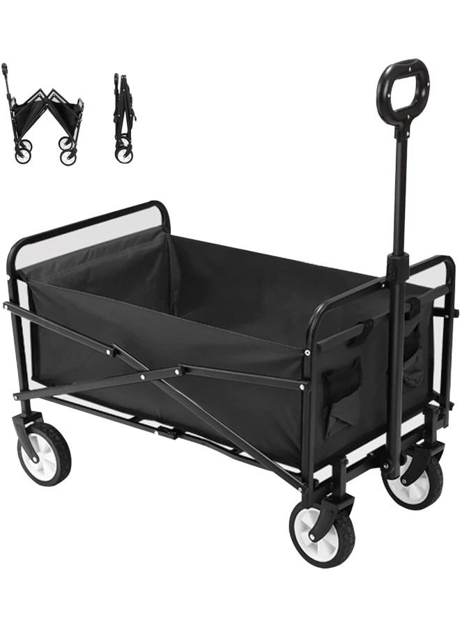 GGEROU Foldable Utility Vehicle, Multi Use Utility Cart with Wheels, Rolling Beach Cart ...