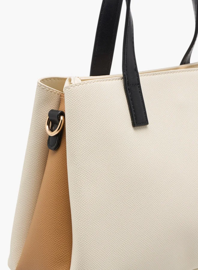Flora Bella By Shoexpress BEIGE Women Solid Tote Bag with Double ...