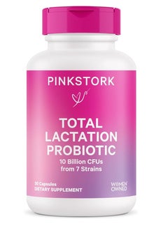 Pink Stork Total Lactation Probiotic - 10 Billion CFUs from 7 Strains ...
