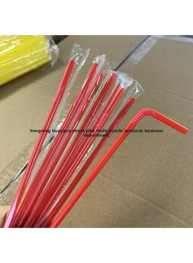 Generic 100 Disposable Maternal Elbow Thick And Thin Straw Transparent ...