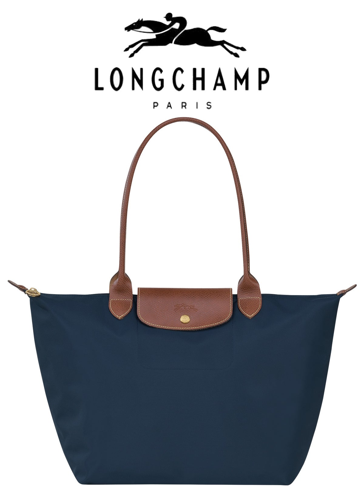 Longchamp Women's Medium Tote Bag, Handbag, Shoulder Bag Navy Classic ...