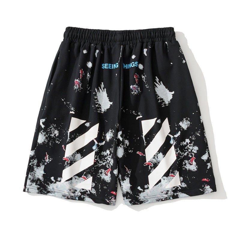 Generic 2021 Spring And Off Starry Sky Fireworks Printed Casual Shorts For Men And Women With A ...
