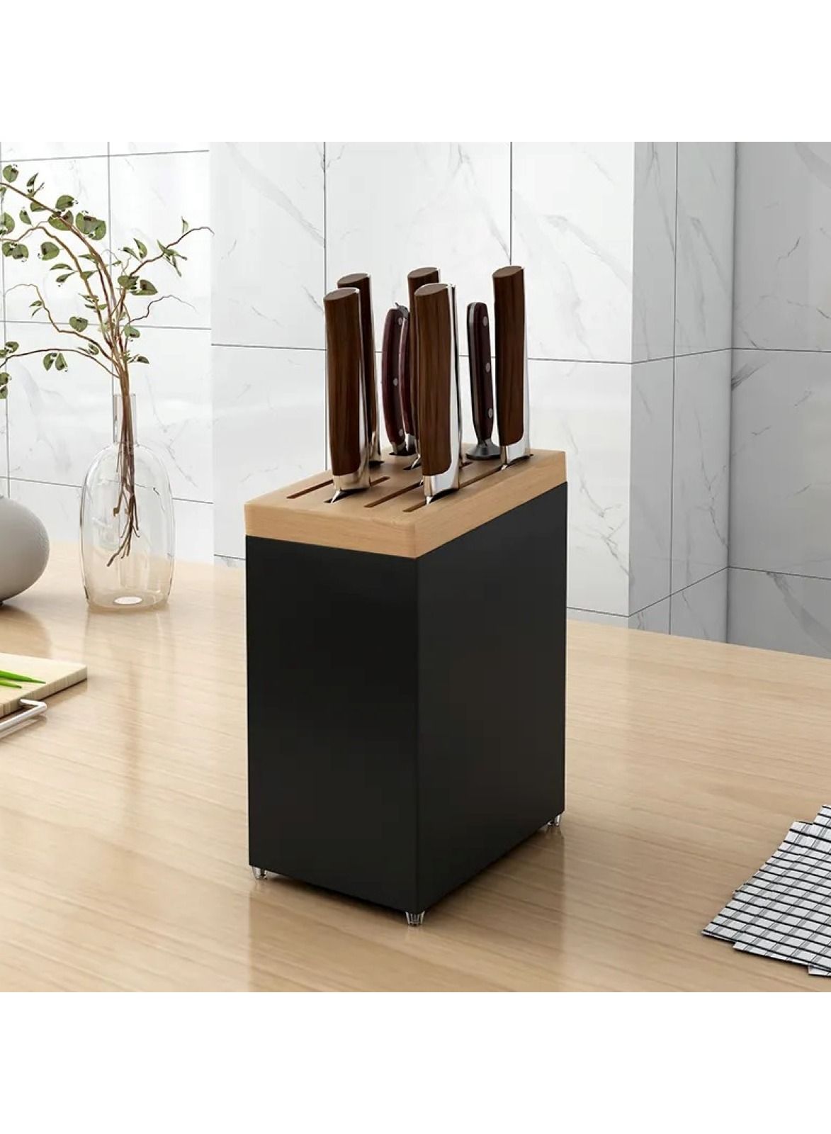 Huitich Kitchen Knives Storage Stainless Steel Knife Rack Stand Unique Slot Design For Safe ...