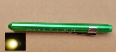 Generic LED Diagnostic Penlight Pupil Oral Exam Clip Torch Green-yellow ...