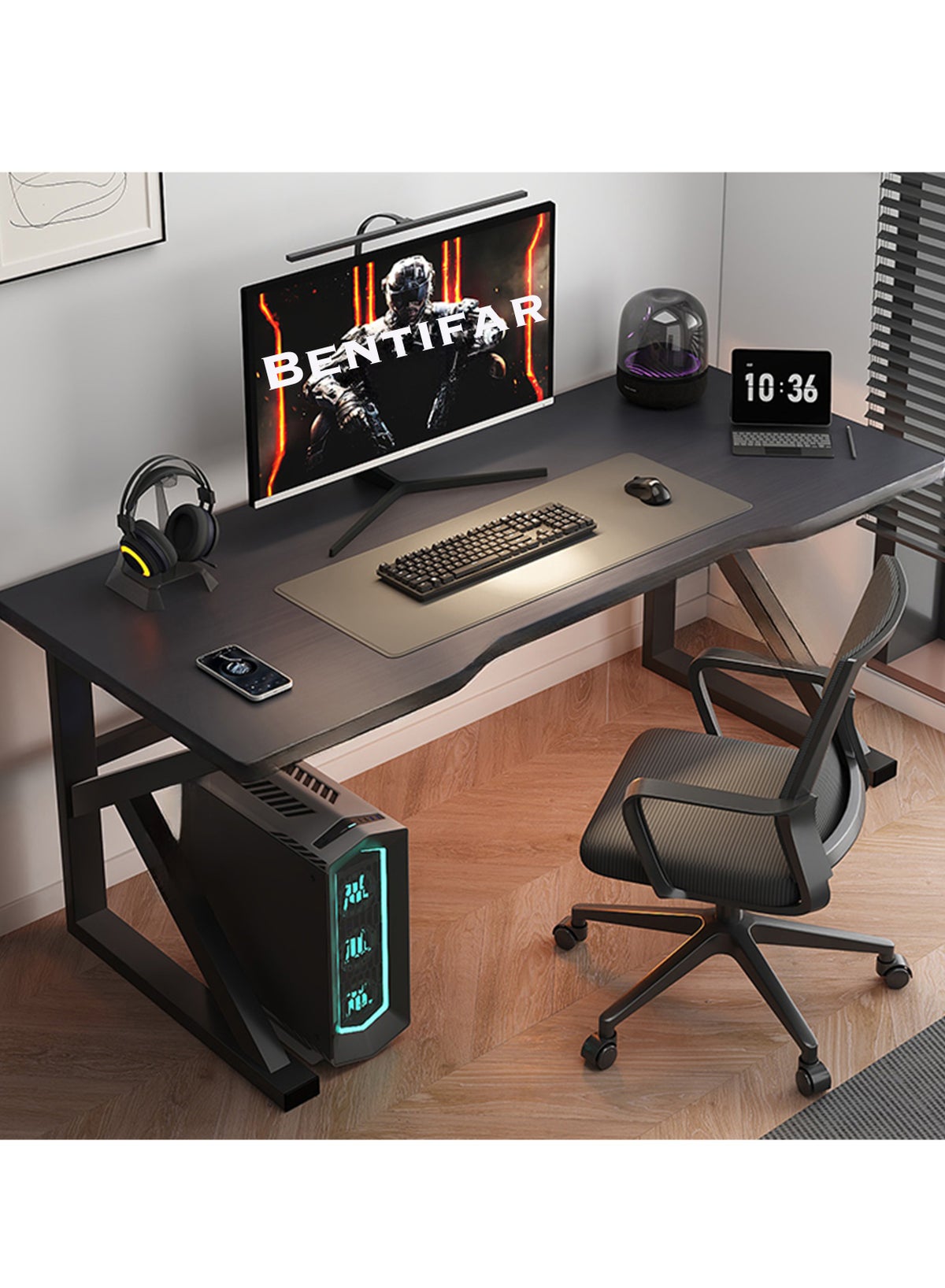 Bentifar Gaming Table,Upgrad K Shaped Home Office Desk,Ergonomic ...