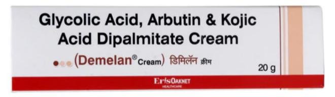 Demelan Glenmark Demelan Cream with Glycolic Acid Arbutin, Kojic Acid ...