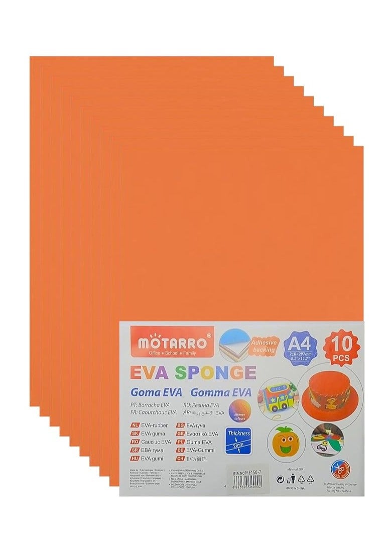 MOTARRO A4 Self Adhesive Craft Foam Sheets EVA Foam Sheets Sticky Foam ...