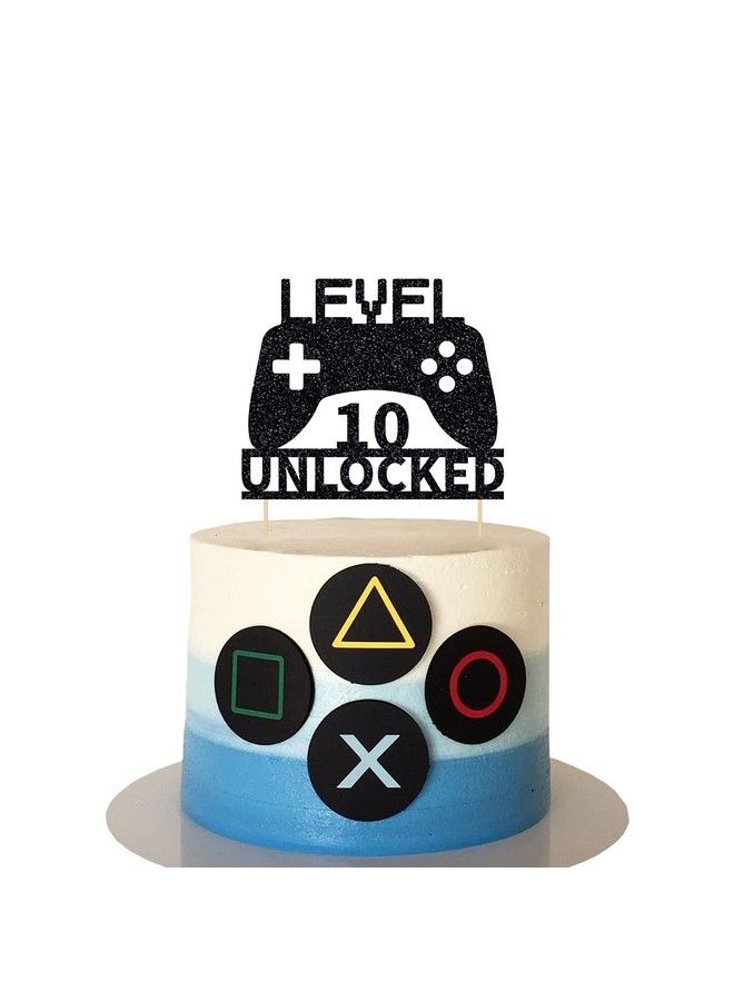 Level 10 Unlocked Cake Topper, Video Game Cake Topper, Game Controller ...