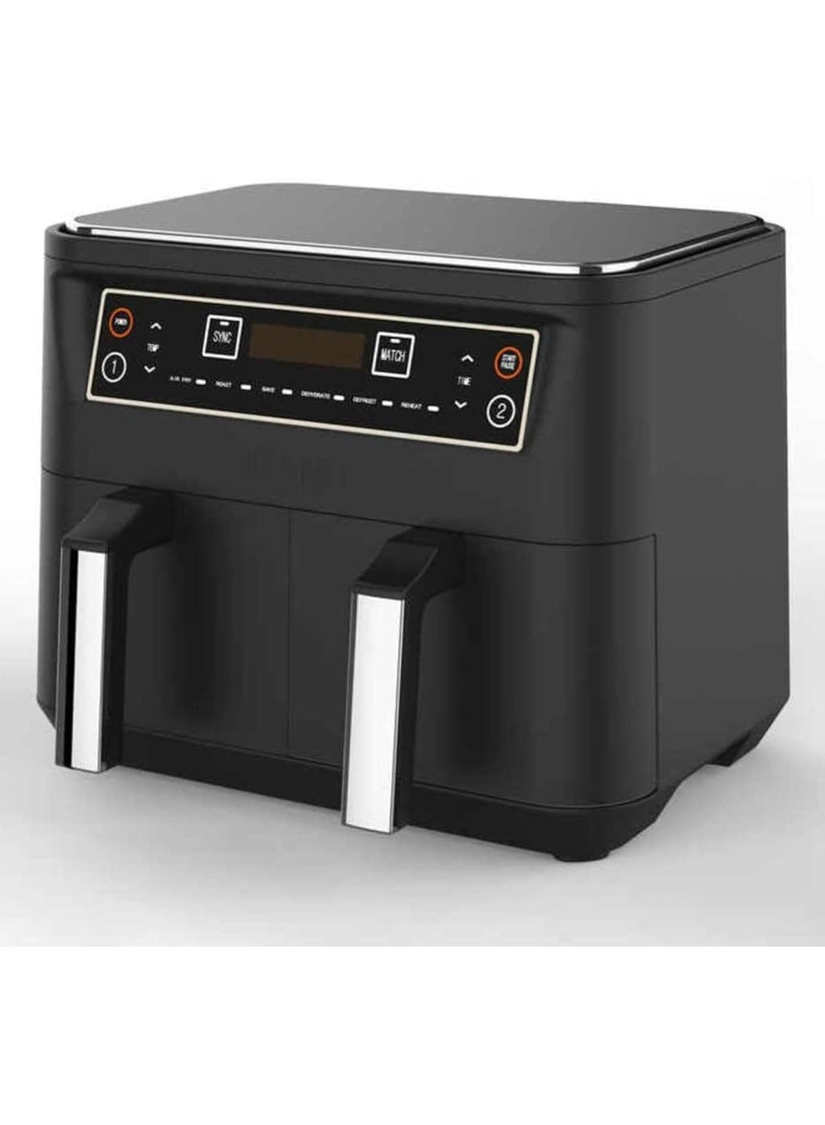 Generic PPS Dual Air Fryer Digital Touch screen & Non-Stick Baskets Oil ...